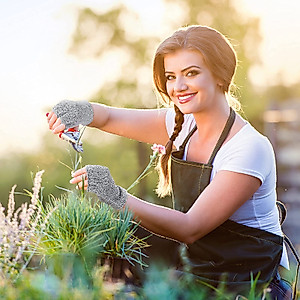 2 Pair Cut Resistant Half Finger Protection Gloves for Home Use (Grey and Black)