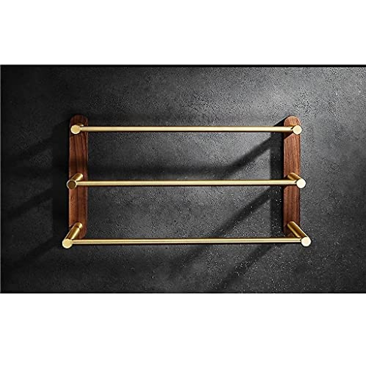 Prylio Towel Bar for Bathroom 304 Stainless Steel Multilayer Towel Rack Wall Mounted Towel Rail 3 Bars Bath Towel Holder for Bathroom and Kitchen Towel Rack (Size : 38cm)