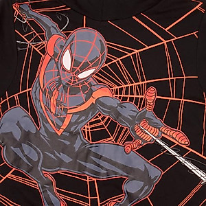Marvel Spider-Man Miles Morales Pullover Hoodie for Boys and Toddlers (Size 18-20, Black)