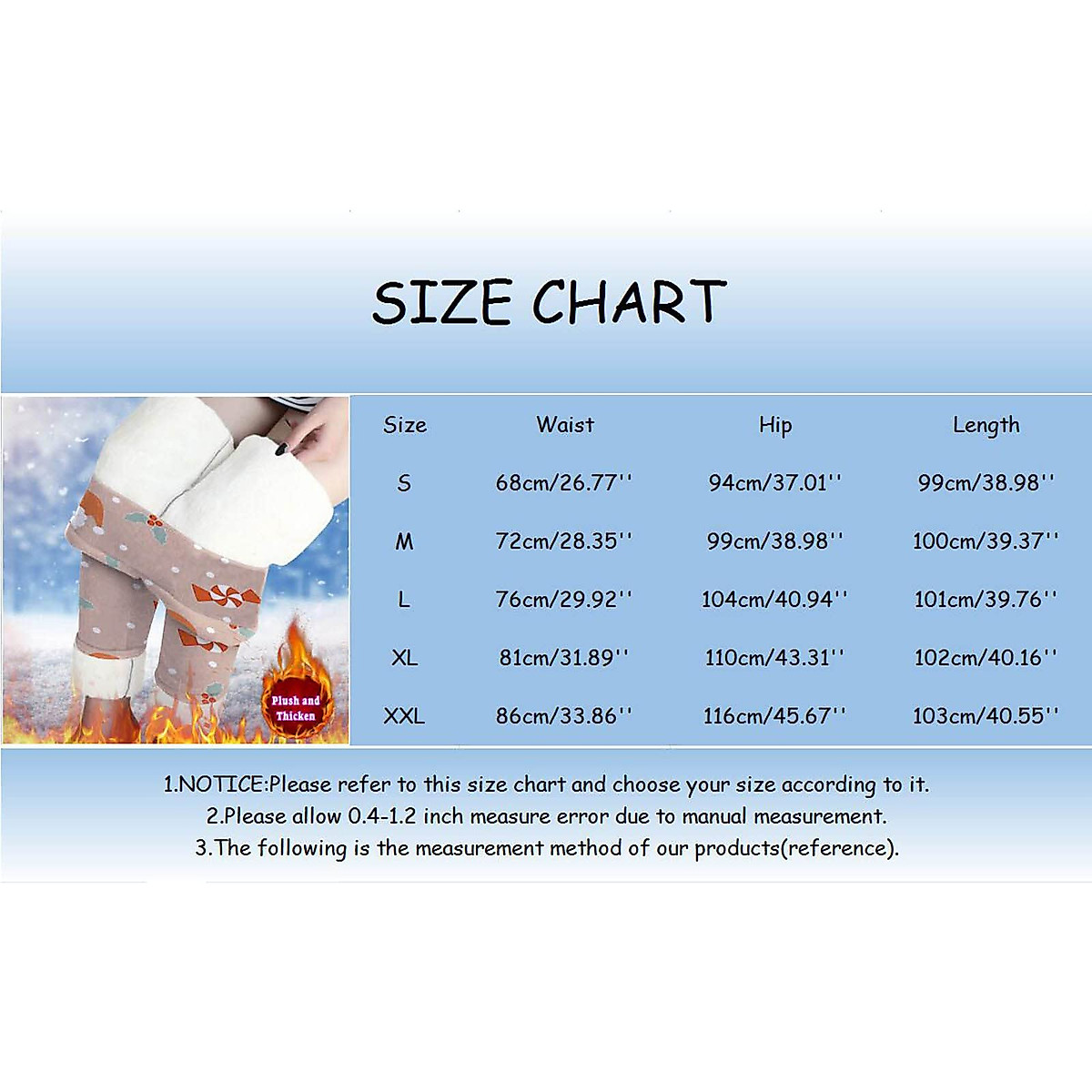 ZDDO Christmas Women's Winter Fleece Lined Leggings, Funny Xmas Gprahic High Waist Thick Warm Tights Thermal Yoga Pants Women Clothing Baggy Sweatpant Joggers Track Sports Workout Gym Fitness Loose