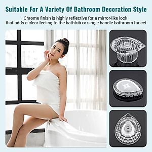 Shower Knob Handle Kit for Chateau Collection, Replacement Shower Knob Handle Compatible with Moen 96782/96791/96797/98039 Faucet Handle Kit, Fits for Moen Chateau Tub and Shower/Bathroom Sinks