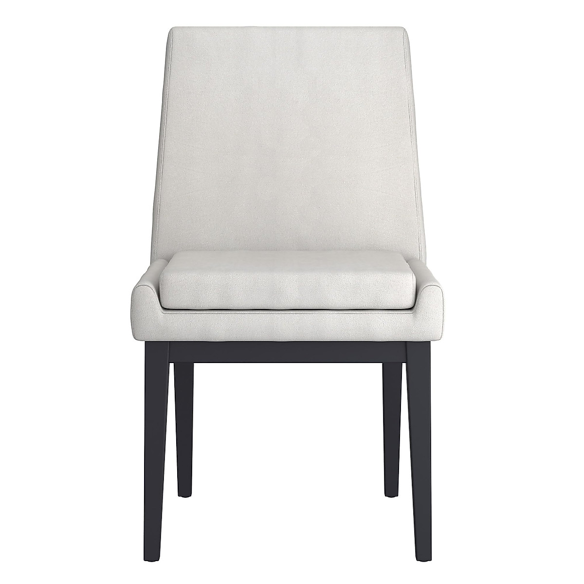 !nspire Contemporary Fabric and Metal Dining Chair, Set of 2 - Beige and Black