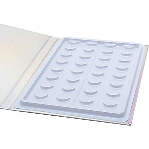 beiyoule Empty Eyelash Storage Book, Glitter Lash Sample Protective Case False Eyelash Display Box can Holds 16 Pairs False Eyelashes, Birthday or Xmas Gift for Girls Makeup Lovers (Silver)