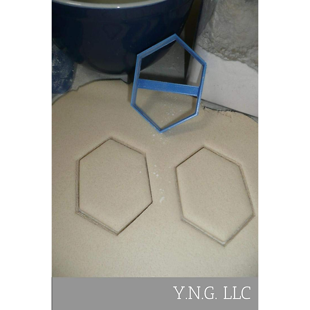 LONG HEXAGON OUTLINE SIX SIDED POLYGON SHAPE FRAME COOKIE CUTTER MADE IN USA PR3831