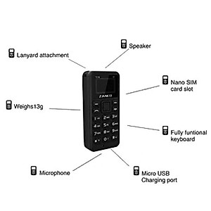 Zanco Tiny t1 World's Smallest Phone Bluetooth GSM Mini Phone with Voice Changer (Limited Stock Available)