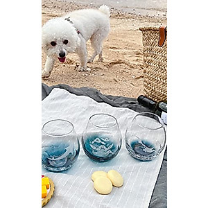 Orca Whale Gifts, Christmas Gifts for Mom, Killer Whale Orca Handmade Etched Crackle Wine Glass Orca Gifts for Beach Party