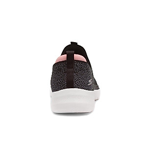 Skechers Women's GO Walk 6-Glimmering Sneaker, Black/Pink, 8.5