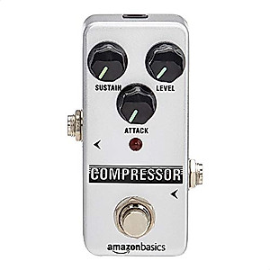 Amazon Basics Compressor Guitar Pedal, Fully Analog Circuit, Silver