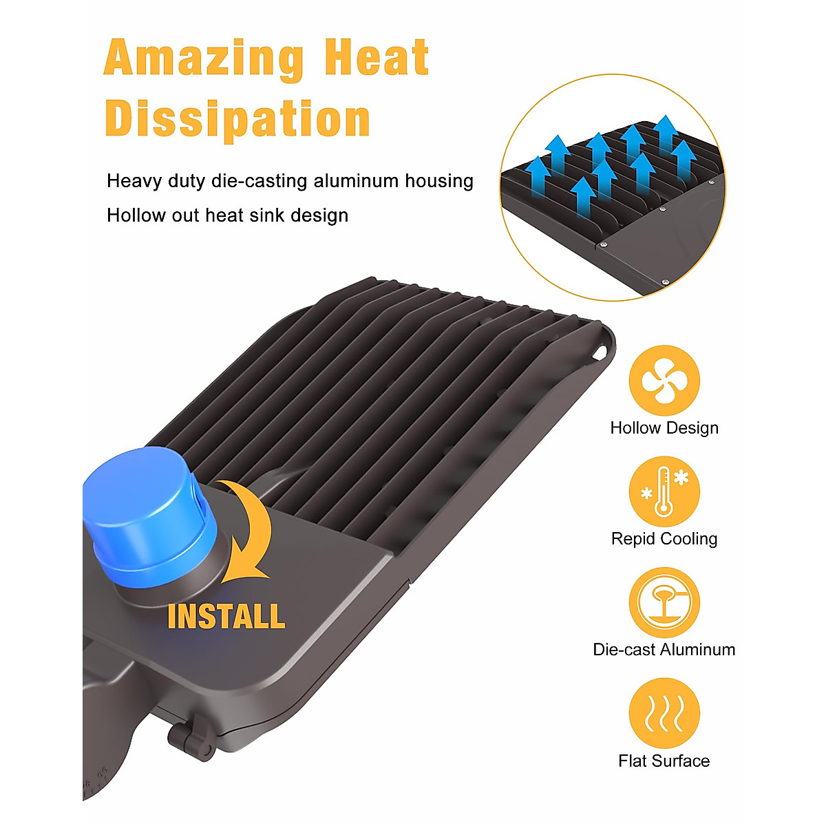 JC-LGL LED Parking Lot Light 200W 3 Pack, LED Shoebox Light with Arm Mount, 28000LM 5000K Daylight, IP65 Waterproof Dusk to Dawn Parking Lot Light, LED Area Light for Parking Lot Roadway