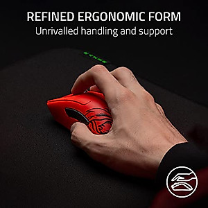 Razer DeathAdder V3 Pro Wireless Gaming Mouse: 63g Lightweight - Focus Pro 30K Optical Sensor - Optical Switches Gen-3 - HyperSpeed Wireless - 6 Programmable Buttons - 90 Hr Battery - Faker Edition