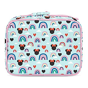 Simple Modern Disney Kids Lunch Box for Toddler | Reusable Insulated Bag for Girls | Meal Containers for School with Exterior and Interior Pockets | Hadley Collection | Minnie Mouse Rainbows