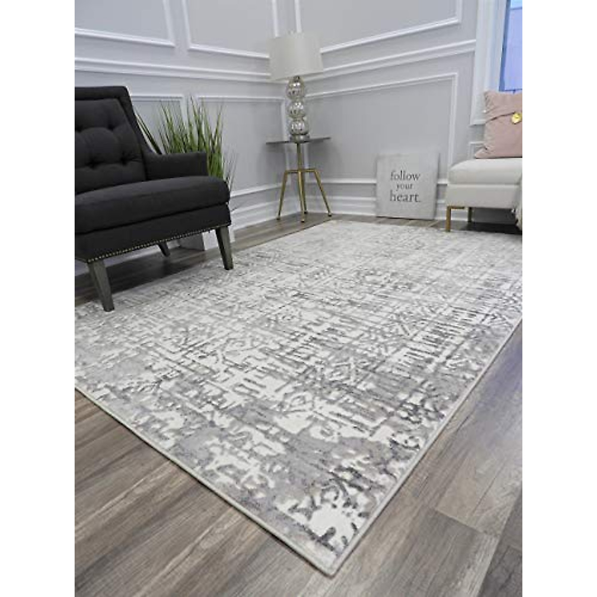 CosmoLiving Celeste Collection Area Rug, 8' x 10', Royal Silk