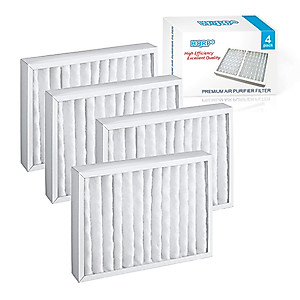HQRP 4-Pack Air Cleaner Filter for Hunter HEPAtech 30060, 30061, 30126, 30128, 30135 models