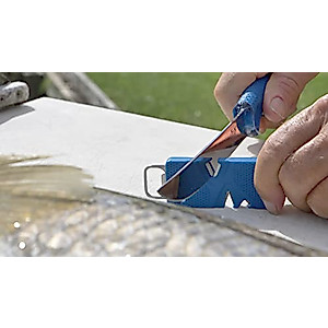 CUDA Diamond Pocket Sharpener #23062 | Compact Portable Sharpener with Integrated Line Cutter, Bottle Opener, & Hook Sharpening Grooves