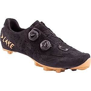 Lake Mx238 Gravel Cycling Shoe - Men's Black Suede/Gold, 45.0