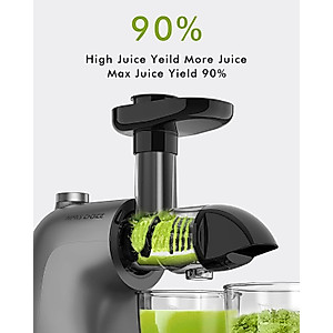 Efficient Masticating Juicer, Easy-to-Clean Cold Press Machine with Reverse Function, High Yield, BPA-free, Enjoy Fast Juice Experience for Nutrient-Rich Fruits & Veggies, Green