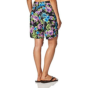 Kanu Surf Women's Oceanside UPF 50+ Active Swim Board Short (Reg & Plus Sizes), Katya Black/Blue, 10