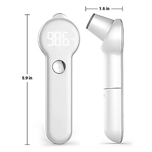 FDoc Forehead Thermometer for Babies, Adults, Children, 1 Second Results, Infrared IR Digital Thermometer to Measure Fever in Humans