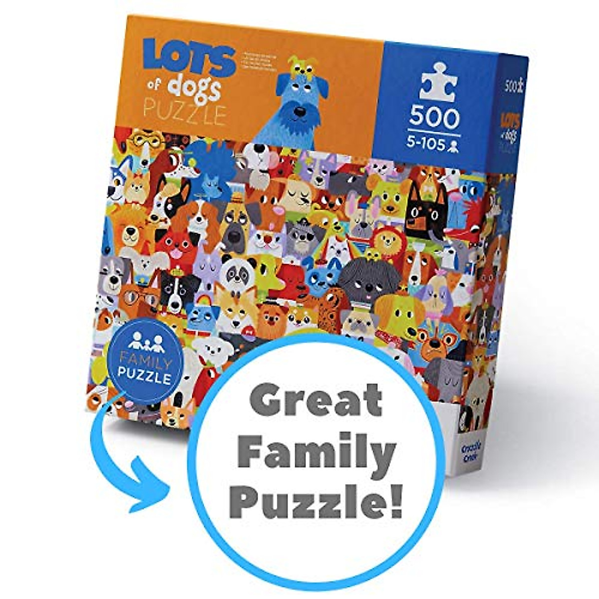 Crocodile Creek - Lots of Dogs - 500Piece Jigsaw Puzzle for Ages 5 & Up, Multicolor, 1 EA