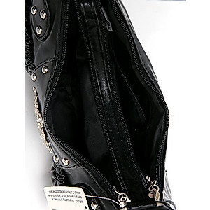 Shoulder Studded Hobo Shoulder Handbag by Handbags For All