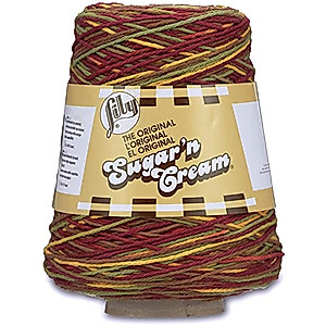 Lily SUGAR N CREAM CONES Autumn Leaves Ombre Yarn - 1 Pack of 14oz/400g - Cotton - #4 Medium - 706 Yards - Knitting/Crochet