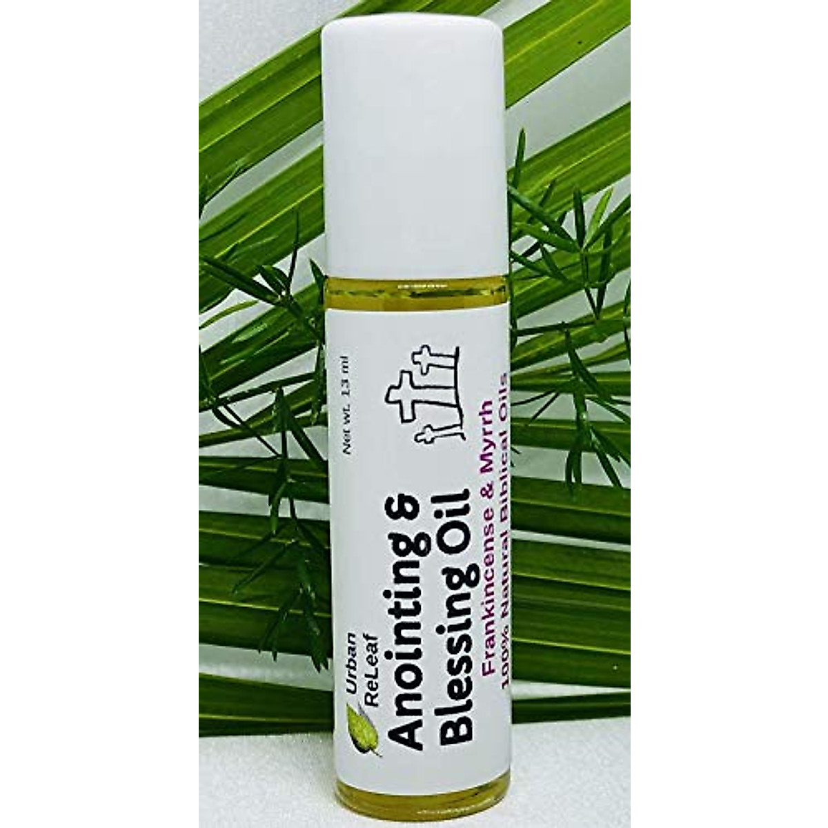 Set of Urban ReLeaf Blessing Salt and Anointing & Blessing Oil Roll-On. Holy Ceremony Wedding Baptism Meals Housewarming Purify Meditate Pray. Dead Sea Salt. Bible Oils Frankincense, Myrrh.