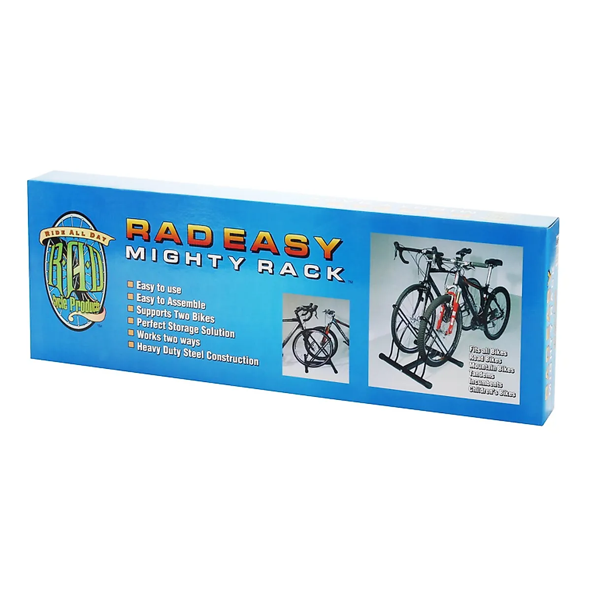 RAD Cycle Mighty Rack Two Bike Floor Stand Bicycle Instant Versitile Pro Quality Bike Park