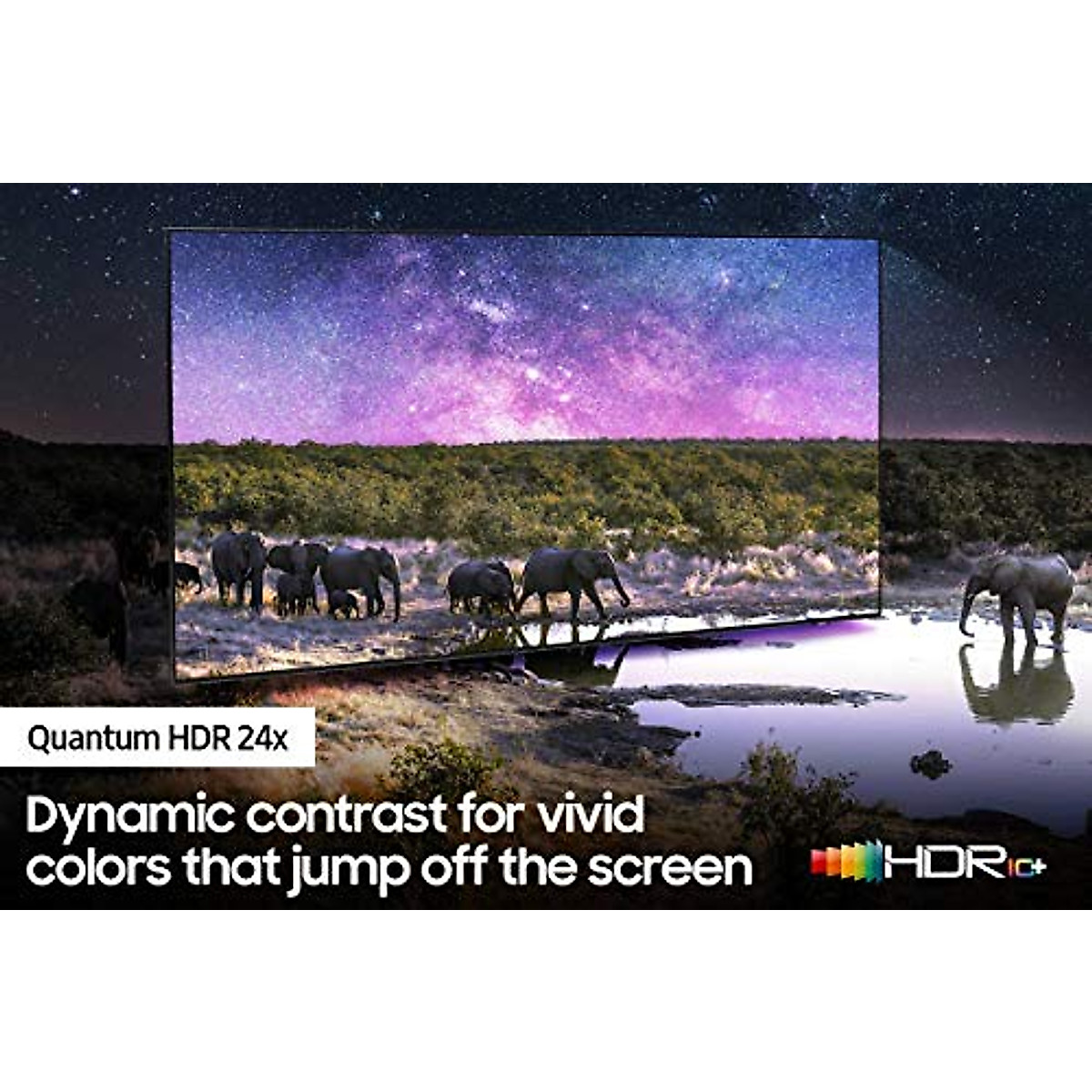 SAMSUNG QN65QN85BAFXZA 65" 4K Neo QLED UHD Smart TV in Titan Black with a Sanus Systems VLF728-B2 Full Motion Wall Mount (2022)