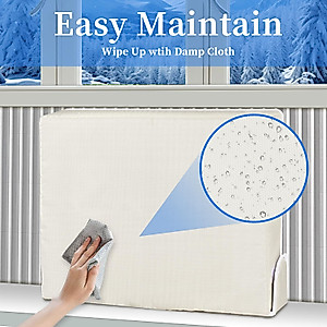 21''Wx 15''Hx 3.5'' Indoor Air Conditioner Cover for Inside Window, 3 Layers AC Cover for Inside, Indoor Window AC Unit Insulation Cover for Winter