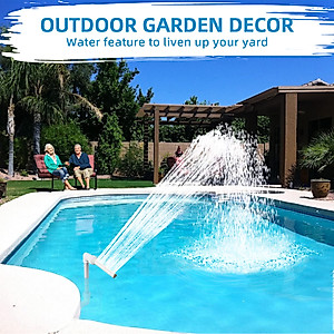 Klleyna Water-Fountain Swimming-Pool Sprinkle Accessories - Waterfall Above In-ground Pool, Cooling Spray for Outdoor Garden Pond Aerator Circulation, High Pressure Jet Fountain Pump Attachment