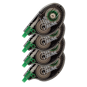 Tombow 68626 MONO Original Correction Tape, 4-Pack. Easy to Use Applicator for Instant Corrections