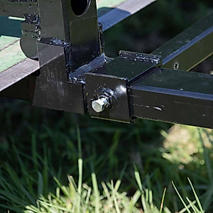 Titan Attachments Light-Duty 60" Clamp-on Pallet Forks with Adjustable Stabilizer Bar, 46" x 3" Fork Length, Rated 1,500 LB, Easy to Install on Loader or Skid Steer Bucket