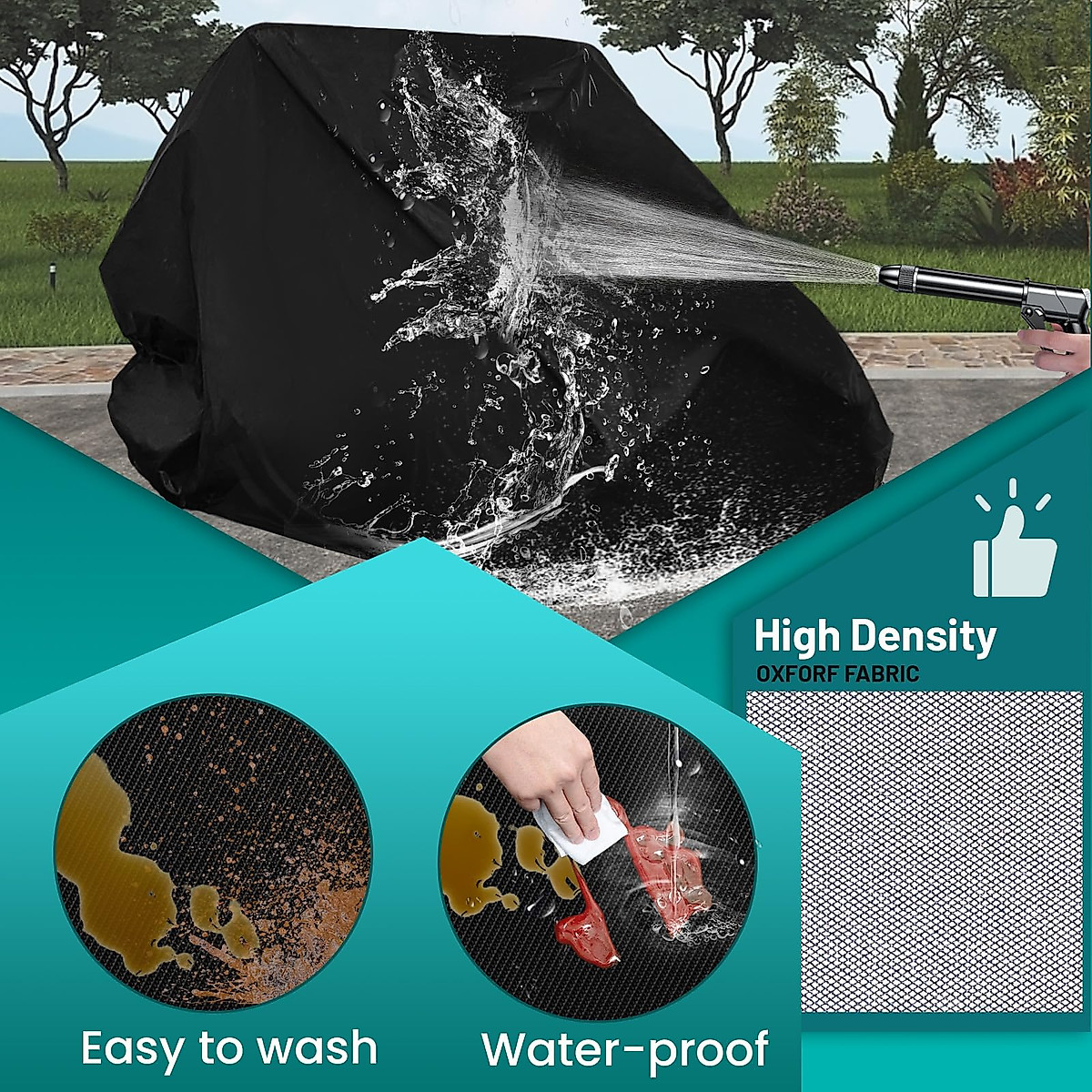 QYMOTO Go Kart Cover,Go Kart Accessories 2 Seater Coleman KT196 Outdoor All Weather Protection Waterproof Windproof GK200, CK196,Baja,TrailMaster,Mudhead Buggy Parts