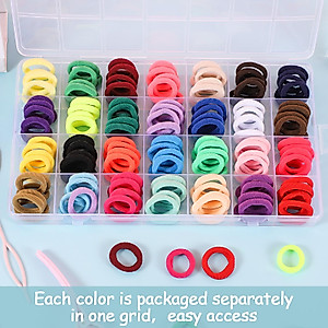 28 Colors Baby Hair Ties, 313Pcs Toddler Hair Ties with 5 Hair Styling Tools Ponytail Holders Hair Ties with Organizer Box for Kids Girls