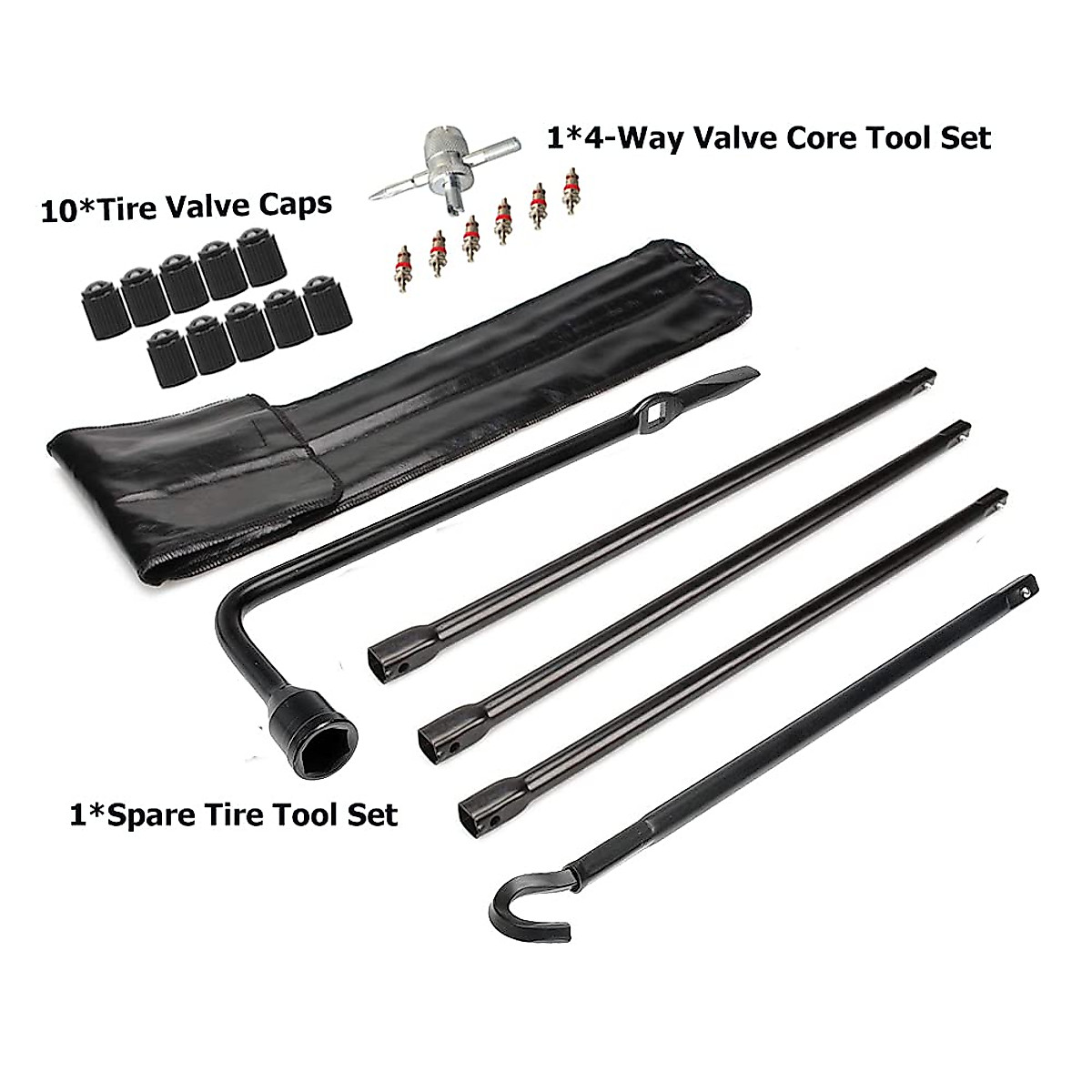 Dr.Roc Compatible with Spare Tire Tool Kit with Spare Tire Jack Handle and Wheel Lug Wrench 2003-2018 Dodge Ram 1500 and 2019 Ram 1500 Classic