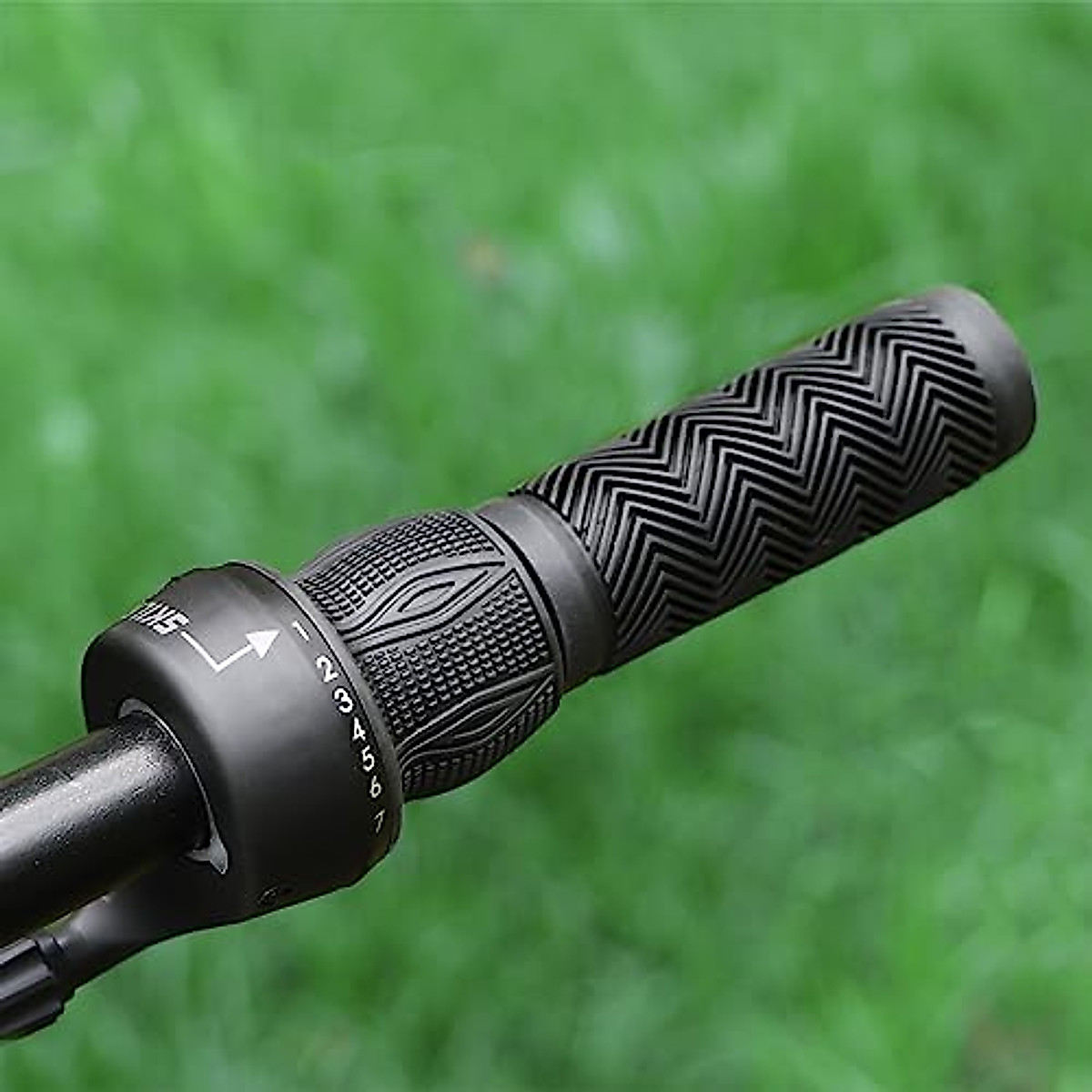 Gylbuz 3x7 Speed Bicycle Twist Shifter 21 Speed Bike Shift Lever and 1 Pair Non-Slip Rubber Handle Bar Grips for Mountain Bike, (GY-SFT70R7-set)