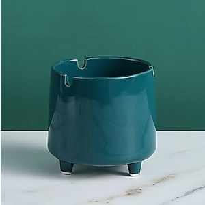 Ashtray 1 Pack Ceramic Ashtray Cigarette Ashtray Home Easy Clean Decorative Ashtray Holder Indoor Outdoor Patio Cigarette Ashtray Green Ash Tray