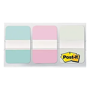 Post-it Durable Tabs, 36/pack, 24/case, 1 in Wide, Gradient Blue, Pink, Clear (686-GRDNT)