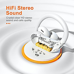 Wireless Earbuds Bluetooth Headphones 130Hrs Playtime with 2500mAh Wireless Charging Case LED Diaplay Hi-Fi Waterproof Over Ear Earphones for Sports Running Workout Gaming