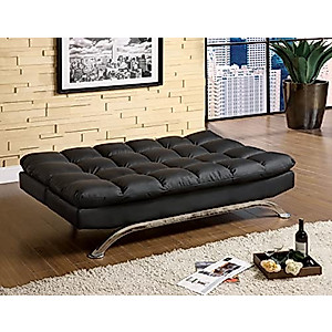 Furniture of America Adelle Convertible Sofa/Futon, Black