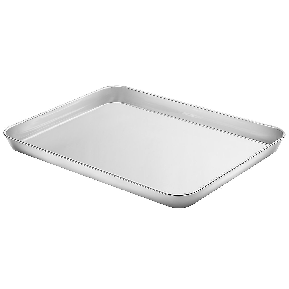 Yododo Baking Sheets Set of 4, Stainless Steel Cookie Pan For Oven, Size 12.25 x 9.65 x 1 inch, Heavy Duty Easy Clean