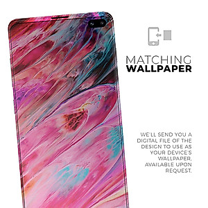 DesignSkinz Liquid Abstract Paint V67 Protective Vinyl Decal Wrap Skin Cover Compatible with The Samsung Galaxy S20 (Screen Trim & Back Glass Skin)