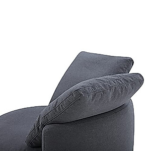 Amazon Brand – Stone & Beam Alende Deep Swivel Living Room Accent Chair, 46''W, Graphite Grey