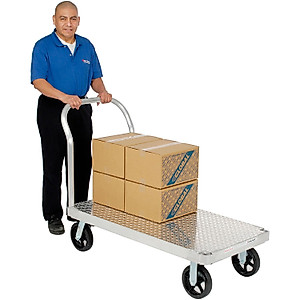 Platform Truck with Diamond Deck, Aluminum, 60 x 30, 2400 Lb. Cap.