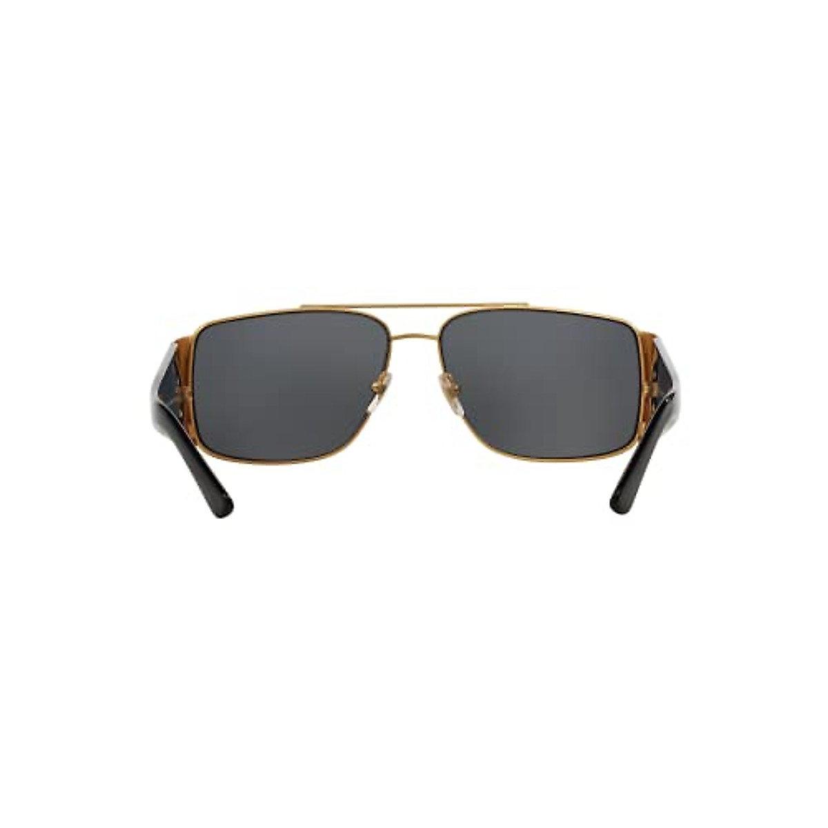 Versace Man Sunglasses Gold Frame, Dark Grey - Polar Lenses, 63MM