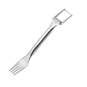 fruit knife Watermelon fork slicing tool stainless steel double-headed watermelon cutting fork dicing tool (2 pieces) Suitable for cutting watermelons
