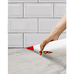 QWORK Tile Grout Masonry Mortar Bag, 3 Pack 13" by 24" Heavy Duty Tip Tear Puncture Resistant Vinyl Piping Tool Cement Sealer Bag