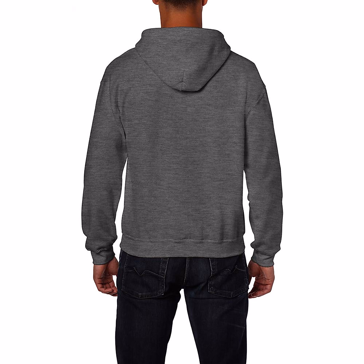 Gildan Heavy Blend Unisex Adult Full Zip Hooded Sweatshirt Top (2XL) (Dark Chocolate)