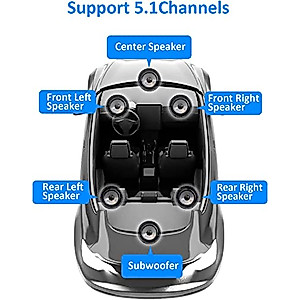 Double Din Touchscreen Car Stereo - Detachable 10 Inch Car Audio Receivers, Floating QLED Car Radio Multimedia Player with Apple CarPlay, Android Auto, Bluetooth, Live Rear View Camera, 5.1 Channel