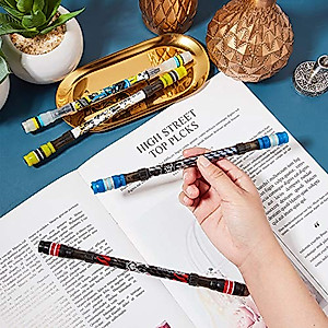 3 Pieces Spinning Pen Rolling Finger Rotating Pen Non Slip Coated 7.87 Inches Spinning Ballpoint Pen with Weighted Ball Gaming Pens for Student Learning Office Supplies, Random Color